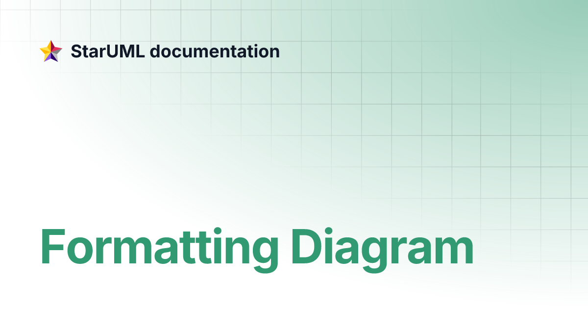 Formatting Diagram | StarUML documentation