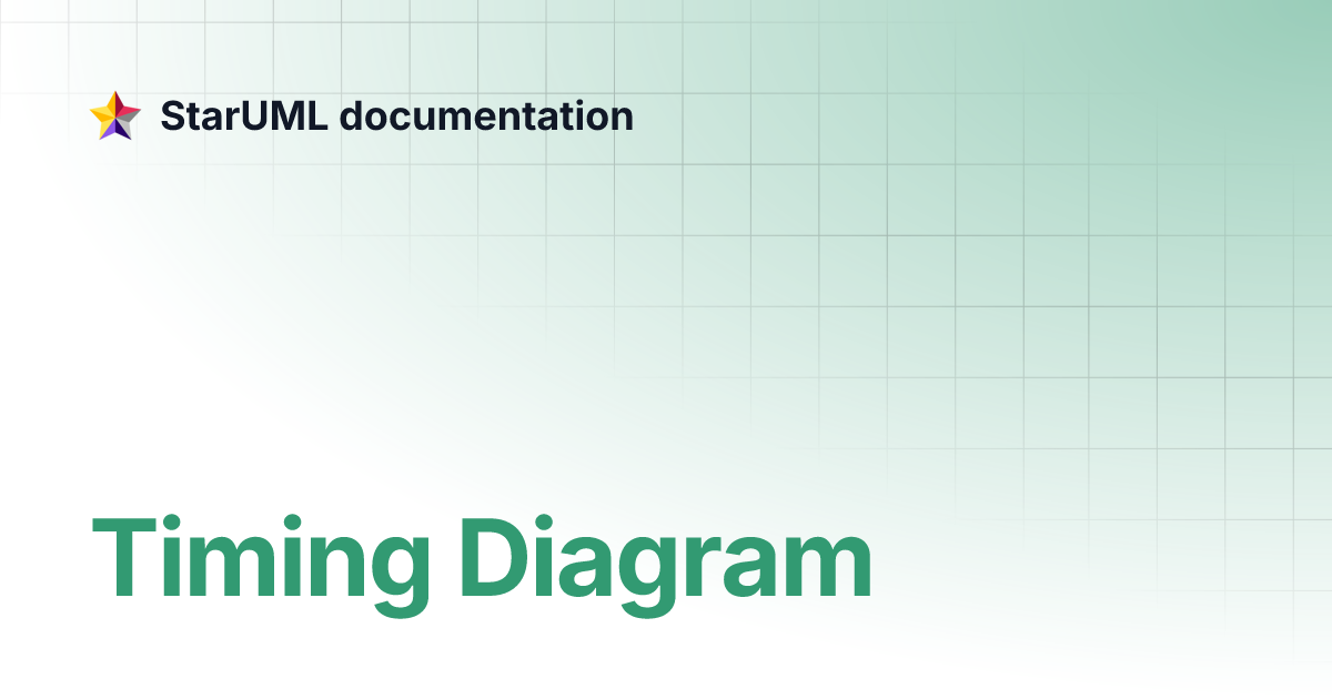 Timing Diagram | StarUML documentation