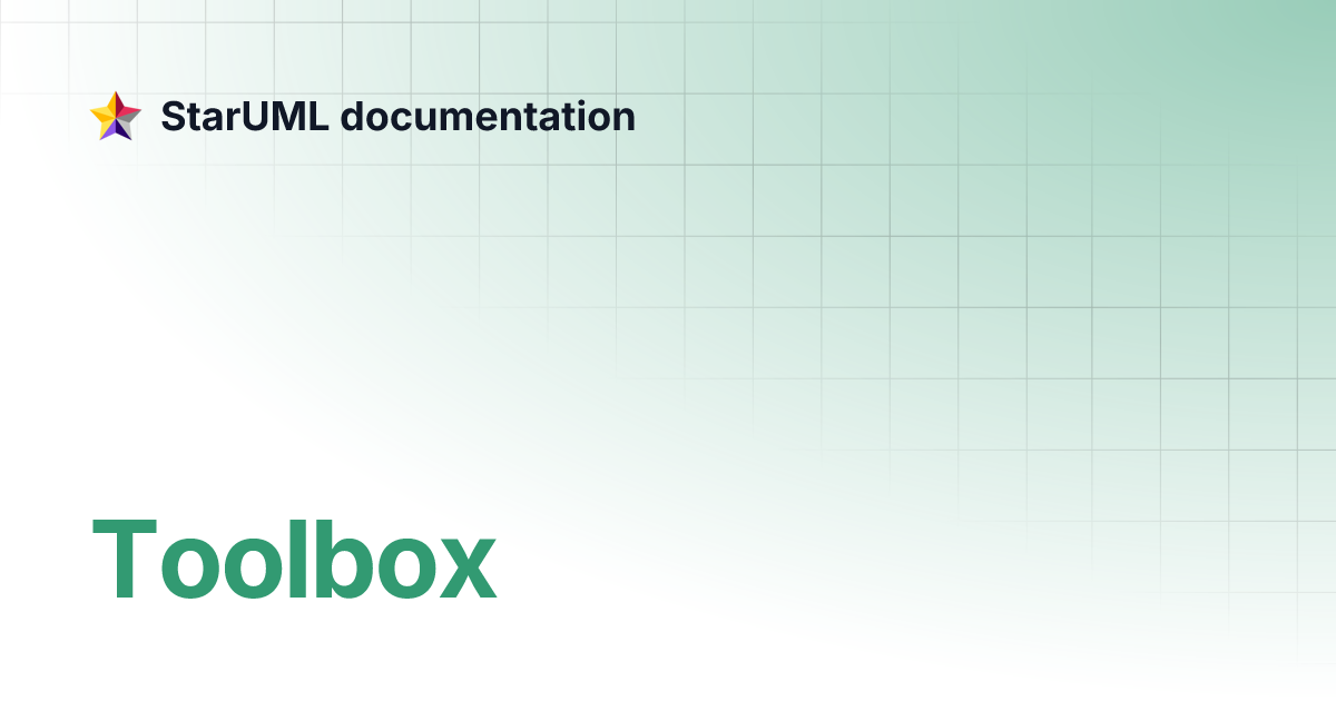 Toolbox | StarUML documentation