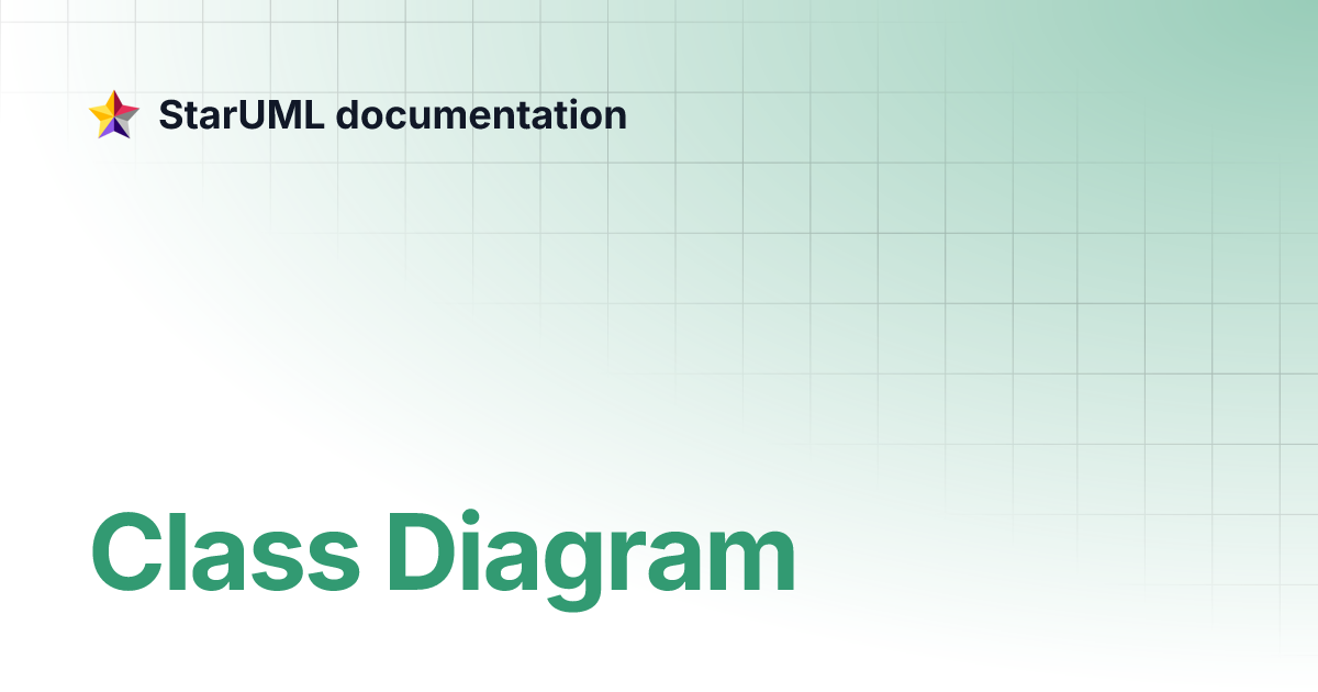 Class Diagram | StarUML documentation