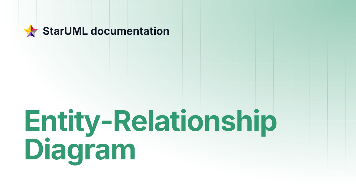 Entity-Relationship Diagram | StarUML documentation